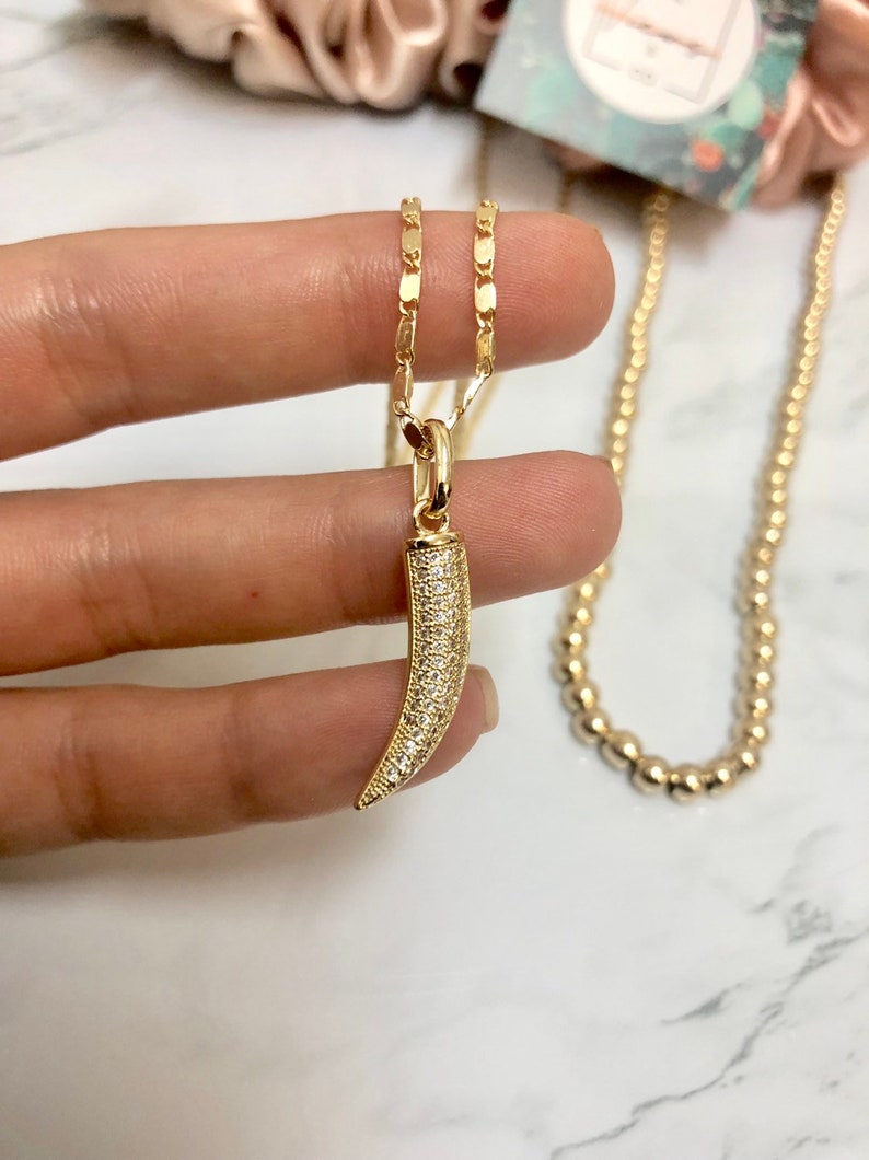 Gold Beaded Choker Gold Dainty Tooth Necklace Beaded Choker | Etsy