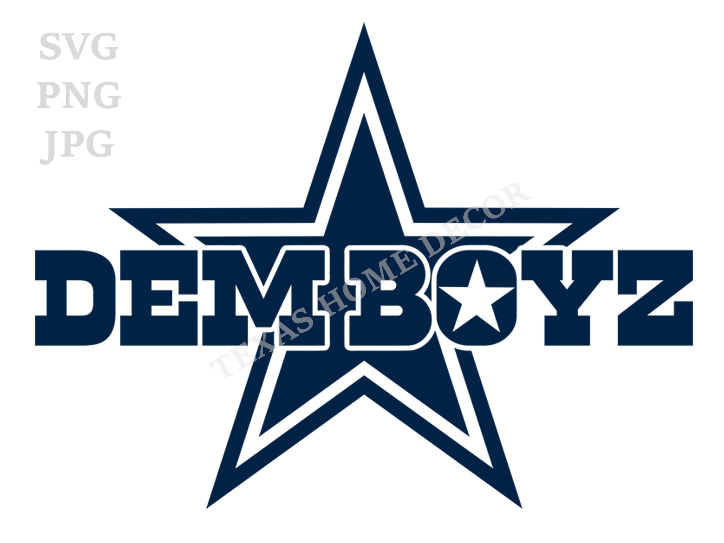 Dem Boyz Dallas Cowboys Star SVG PNG JPG Clipart | Etsy UK