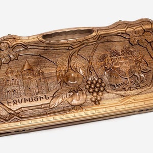 Armenian Handmade Wooden Backgammon - Armenian History (nardi) - Etsy