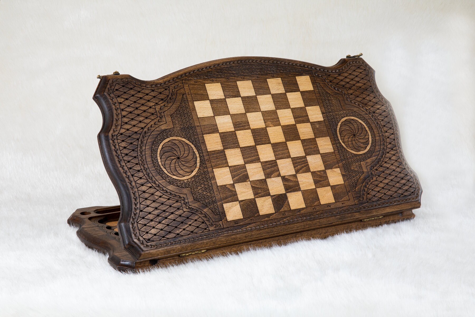 Handmade Wooden Backgammon Board Armenian Eternity Sign With - Etsy