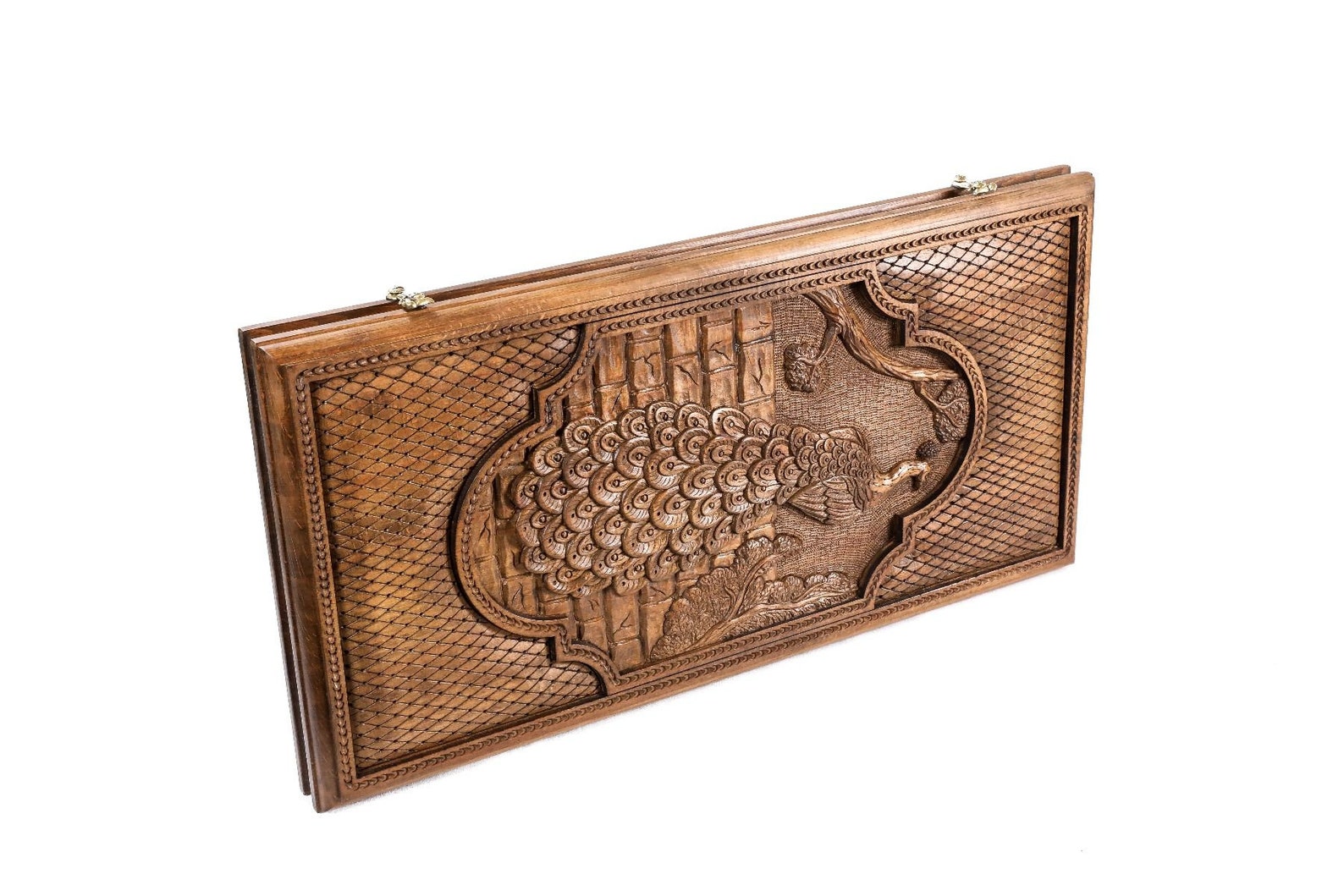 Handmade Wooden Backgammon Board Hand-carved Peafowl - Etsy