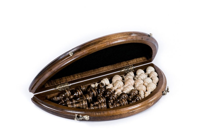 Handmade Wooden Chess Board Set - Circle Style - Etsy