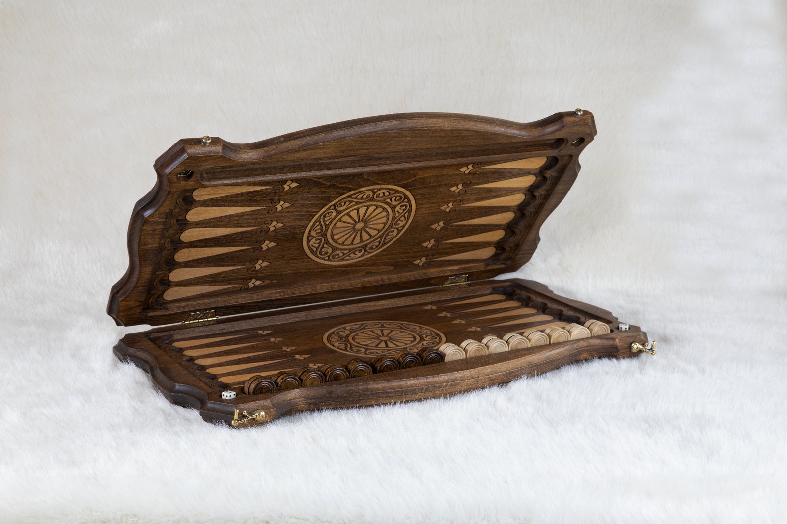 Handmade Wooden Backgammon Board Armenian Eternity Sign With - Etsy