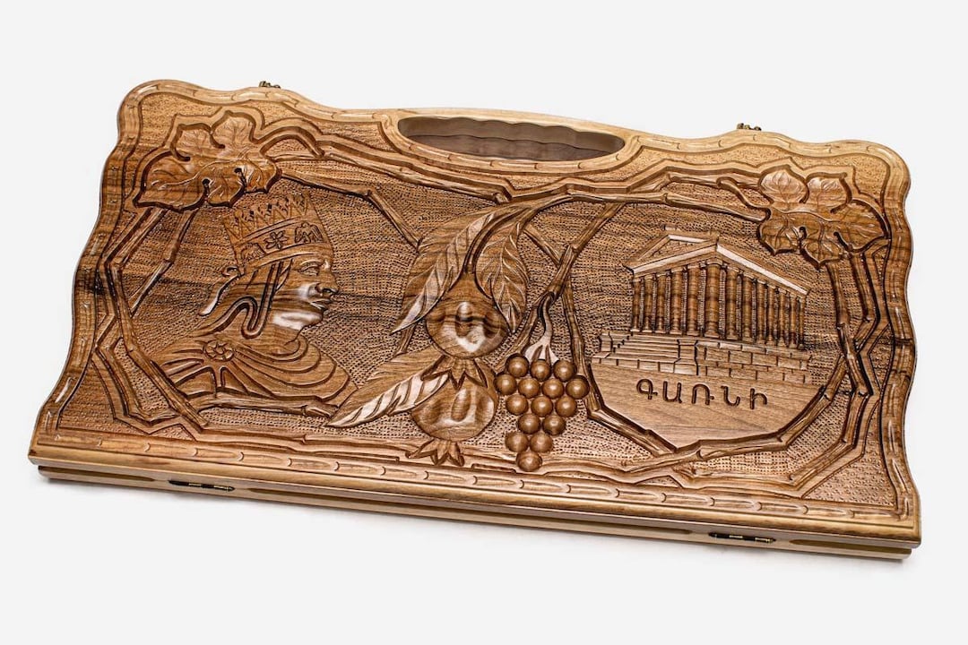 Armenian Handmade Wooden Backgammon - Armenian History (nardi) - Etsy