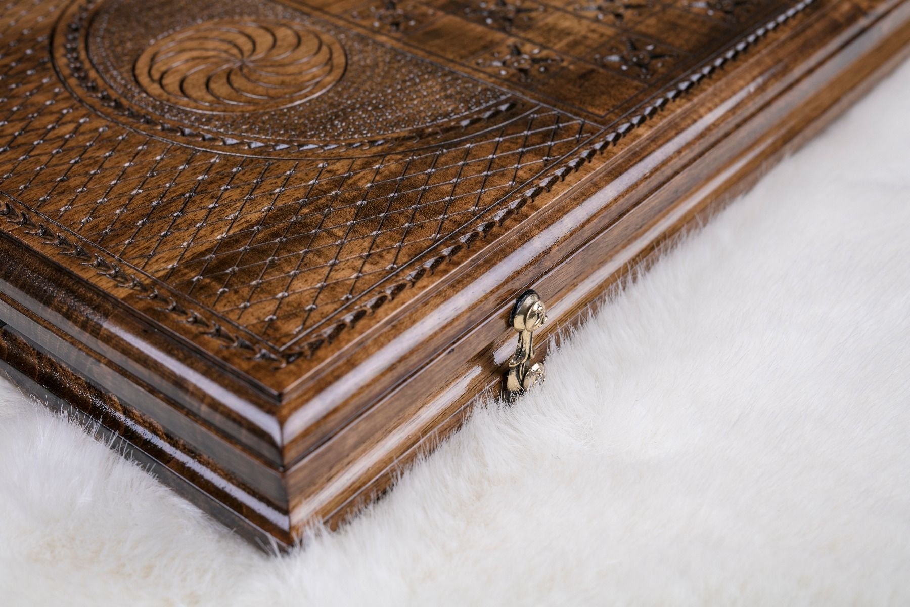 Handmade Walnut Wood Backgammon Armenian Eternity Sign Fully | Etsy