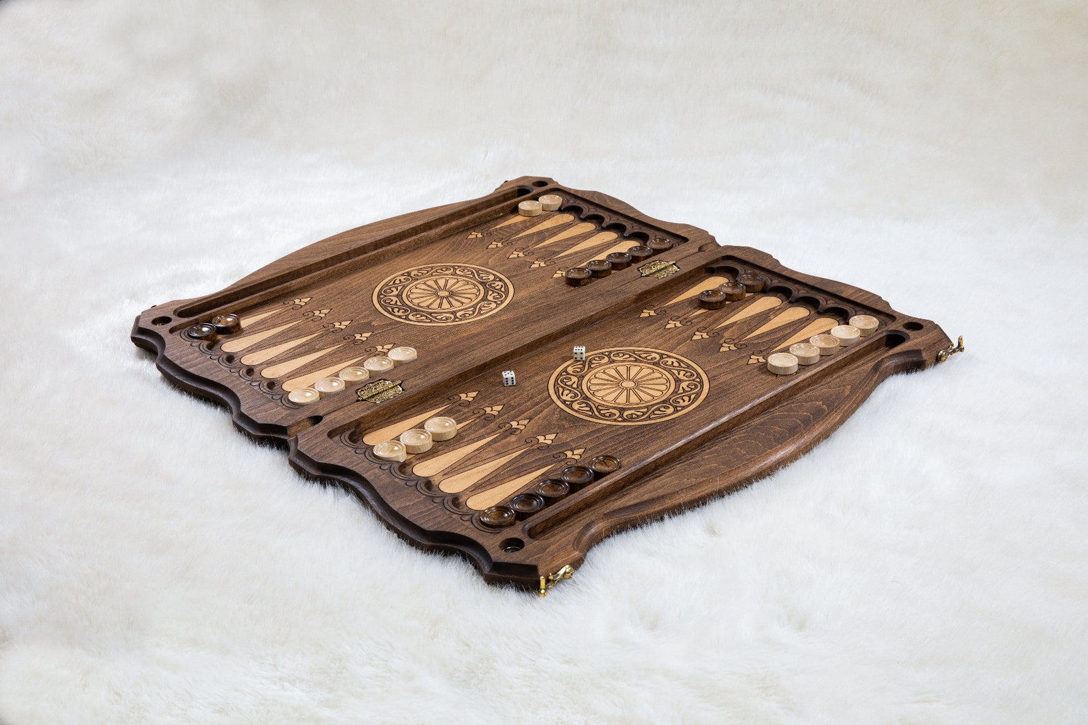 Handmade Wooden Backgammon Board Armenian Eternity Sign With - Etsy