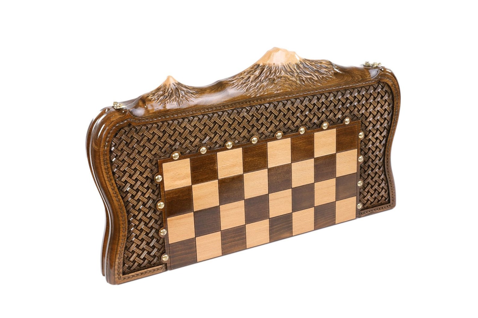 Wooden Chess and Backgammon Board Set - Etsy