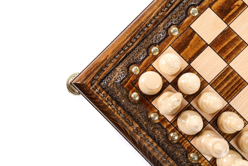 Handmade Wooden Square Chess with Bronze Legs Armenian gift | Etsy