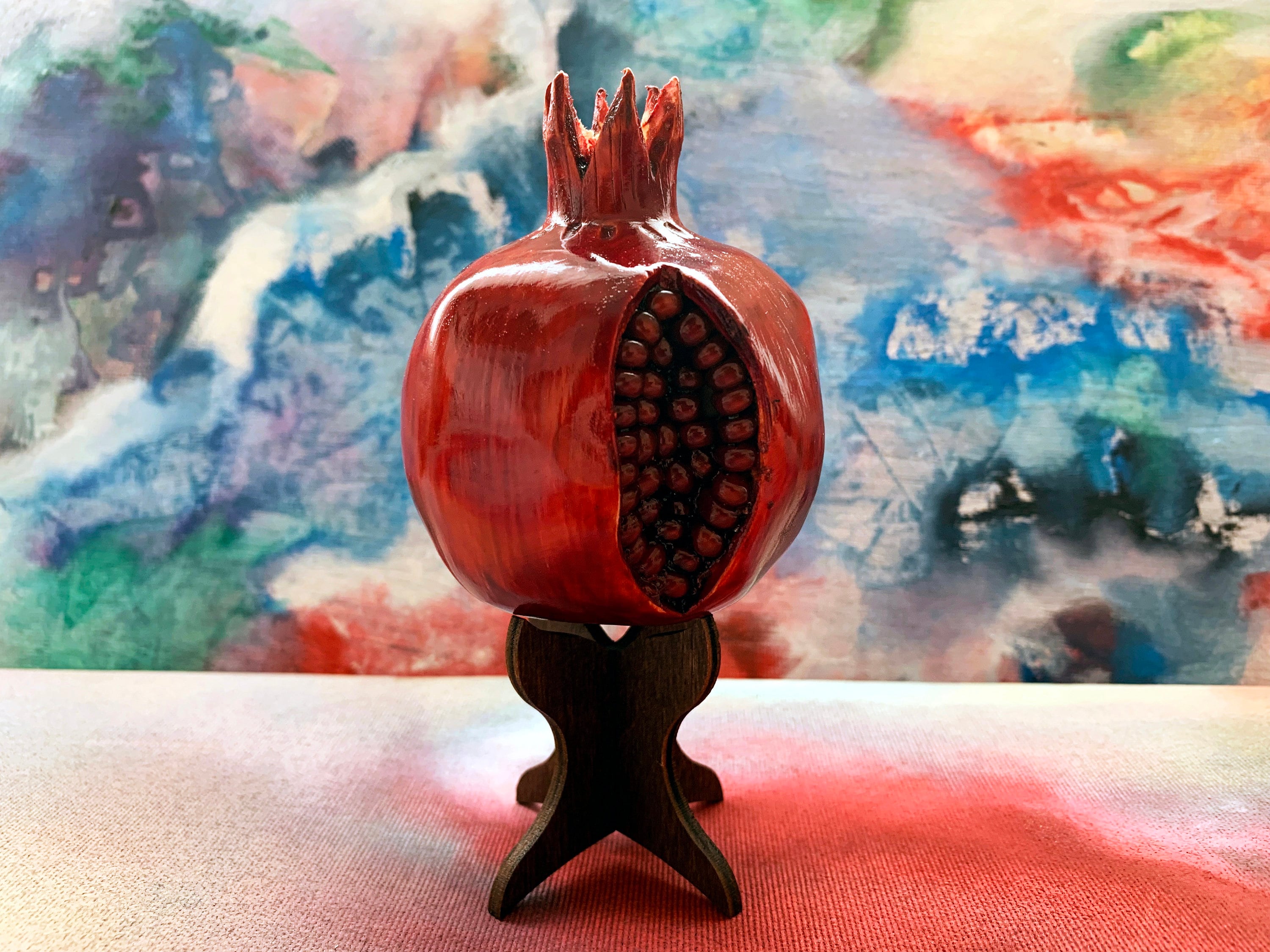 BEST SELLER Handmade Armenian Wooden Pomegranate Souvenir Home Decor ...