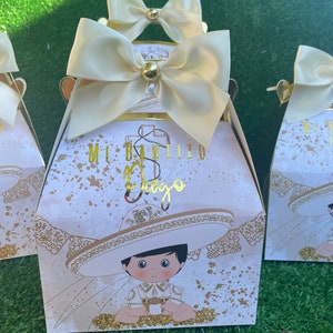 Bautizo Charrito Box Favor Gabble Box With Shiny Letters Any Theme Can ...