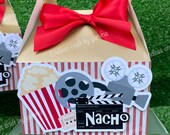 Cinema Candy Box Favor Gabble Box With Shiny Letters Any - Etsy