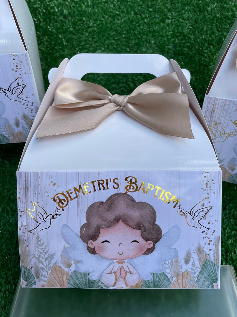 Baptism Acuarela ángel Favor Gabble Box Any Theme Can Be - Etsy