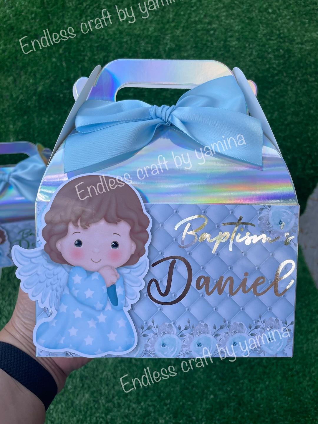 Bautizo Candy Box, Favor Gabble Box With Shiny Letters Any Theme Can Be ...