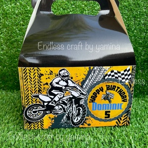 Motocross-2 Candy Box, Gabble Box or Favor Box. - Etsy