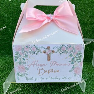 Baptism Flowers Favor Box or Gable Box, Any Theme Can Be Done. - Etsy
