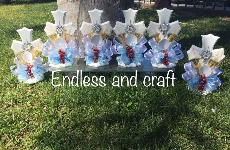Wood cross Centerpiece First communion . | Etsy