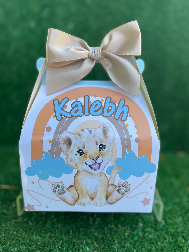 Lion Gabble Box Empty One Side Only, Any Theme Can Be Done. - Etsy