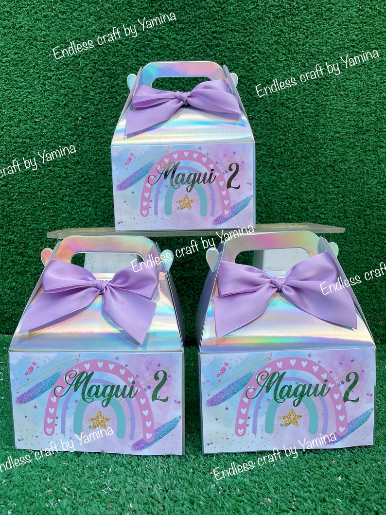 Rainbow Pink Gable Box. - Etsy