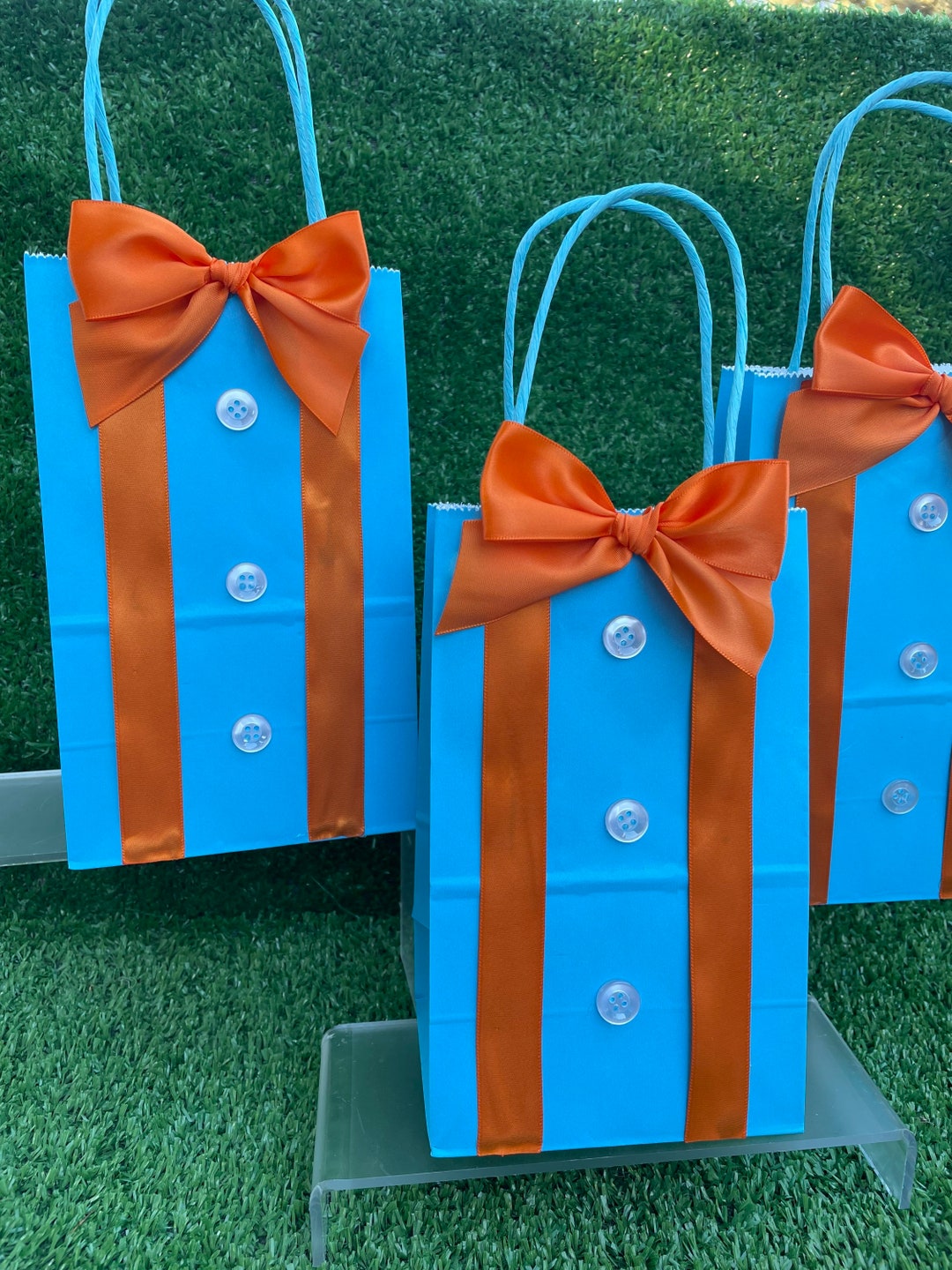 Blue and Orange Candy Bags/ Goodie Bas or Sorprise Bags. - Etsy