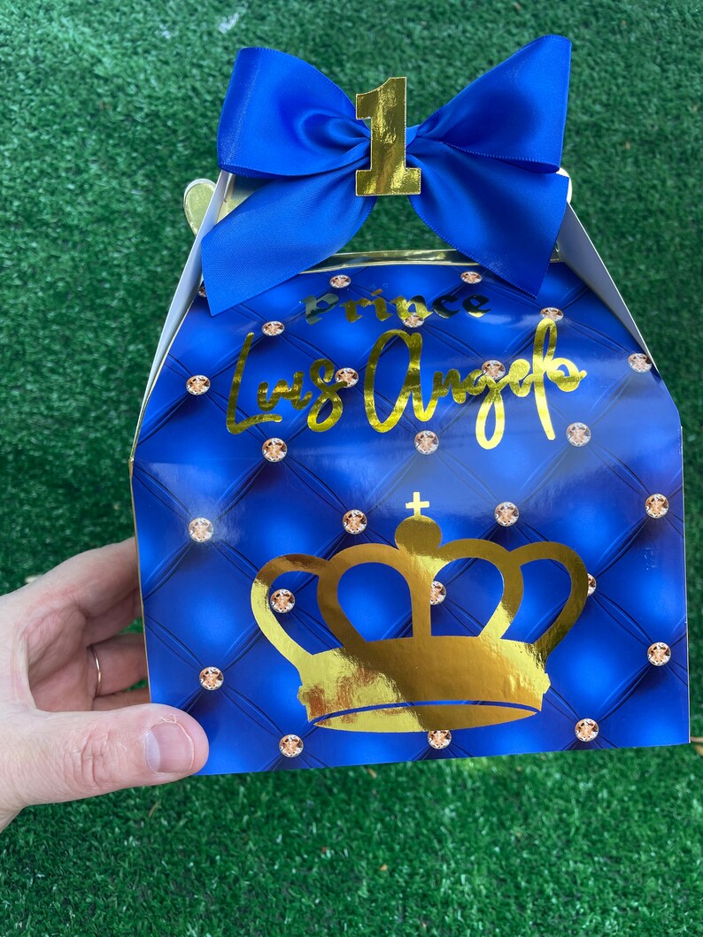 Royal Blue Prince Gable Box, Favor Box, Treat Box Any Theme. - Etsy