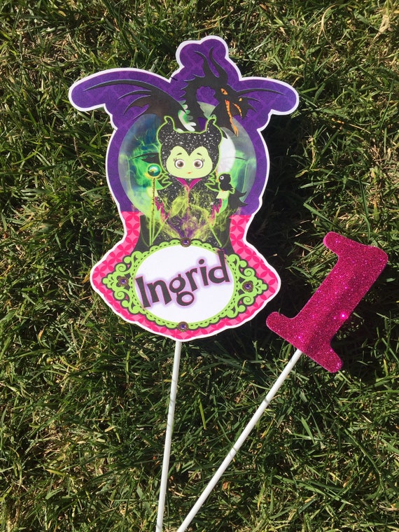 Maleficent Little Party Theme Decorative Stick Character | Etsy