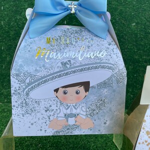 Bautizo Charrito Box Favor Gabble Box With Shiny Letters Any Theme Can ...