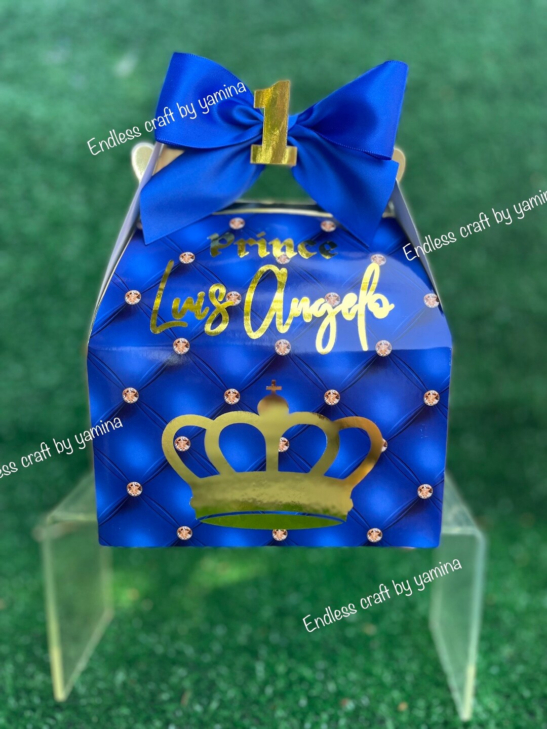 Royal Blue Prince Gable Box, Favor Box, Treat Box Any Theme. - Etsy