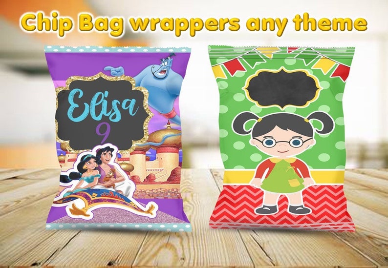 Chip Bag Wrappers Any Theme. | Etsy