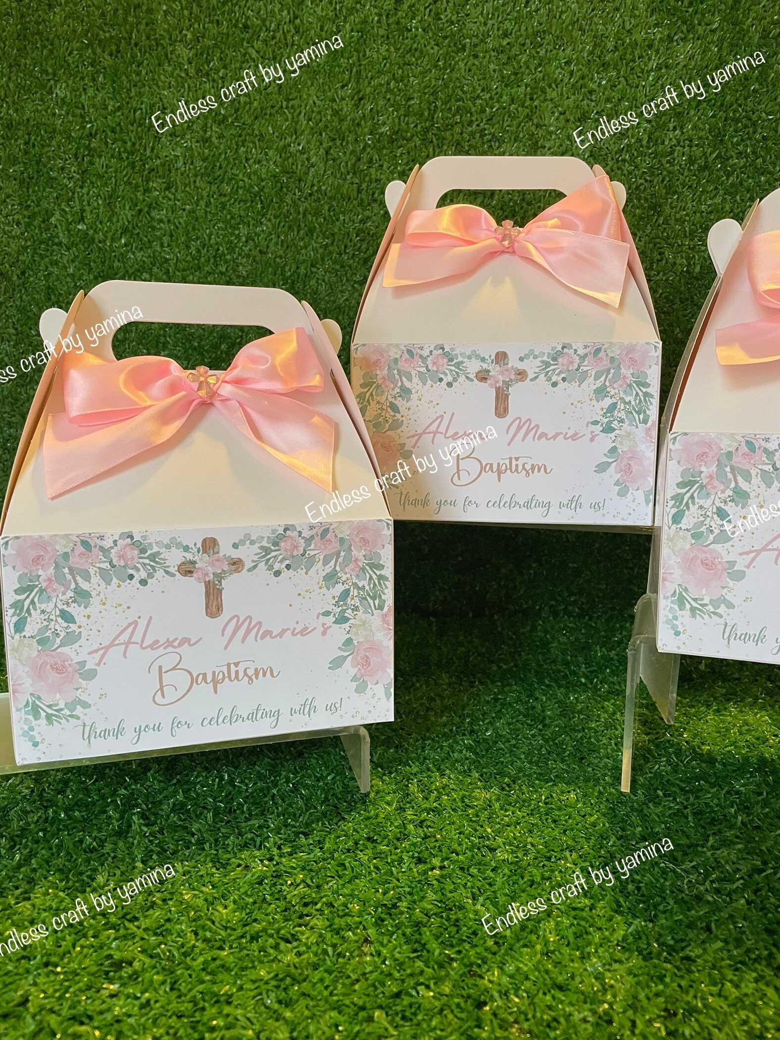 Baptism Flowers Favor Box or Gable Box, Any Theme Can Be Done. - Etsy