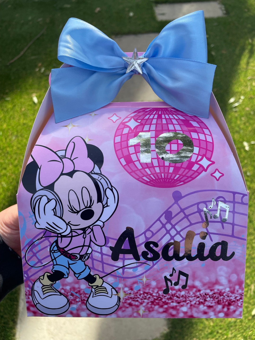 Disco Minnie Favor Gabble Box With Shiny Letters Any Theme Can Be Done ...