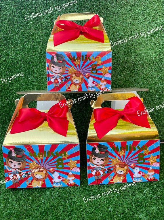 Circus Vintage Girl Gable Box Favor Box Treat Box Any Theme - Etsy