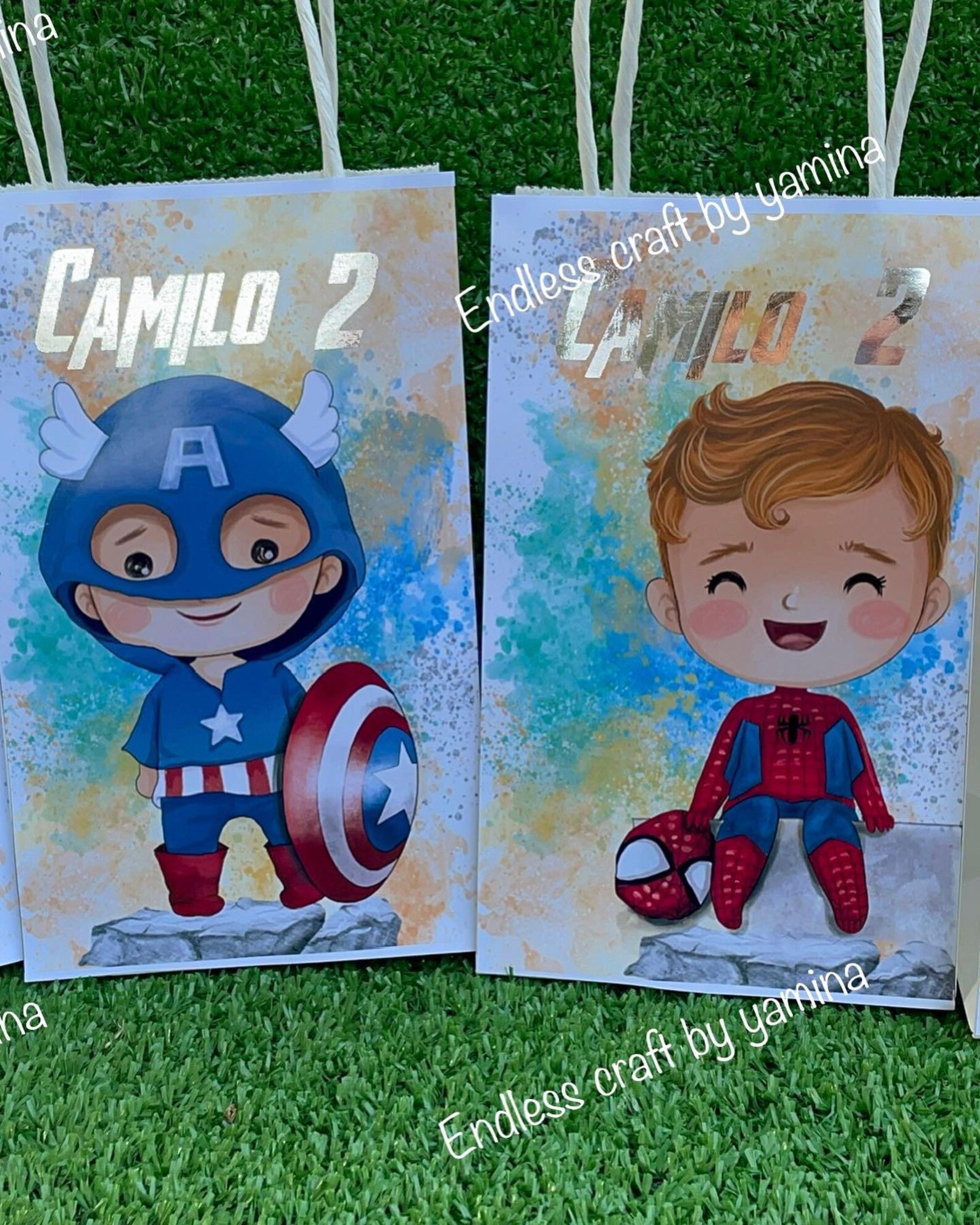 Superheroes Boys Gabble Bags Any Theme Can Be Done Made With Shiny ...