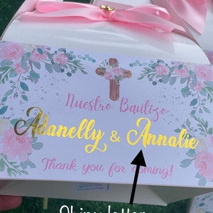 Baptism Gabble Box With Shiny Letters Any Theme Can Be Done. - Etsy