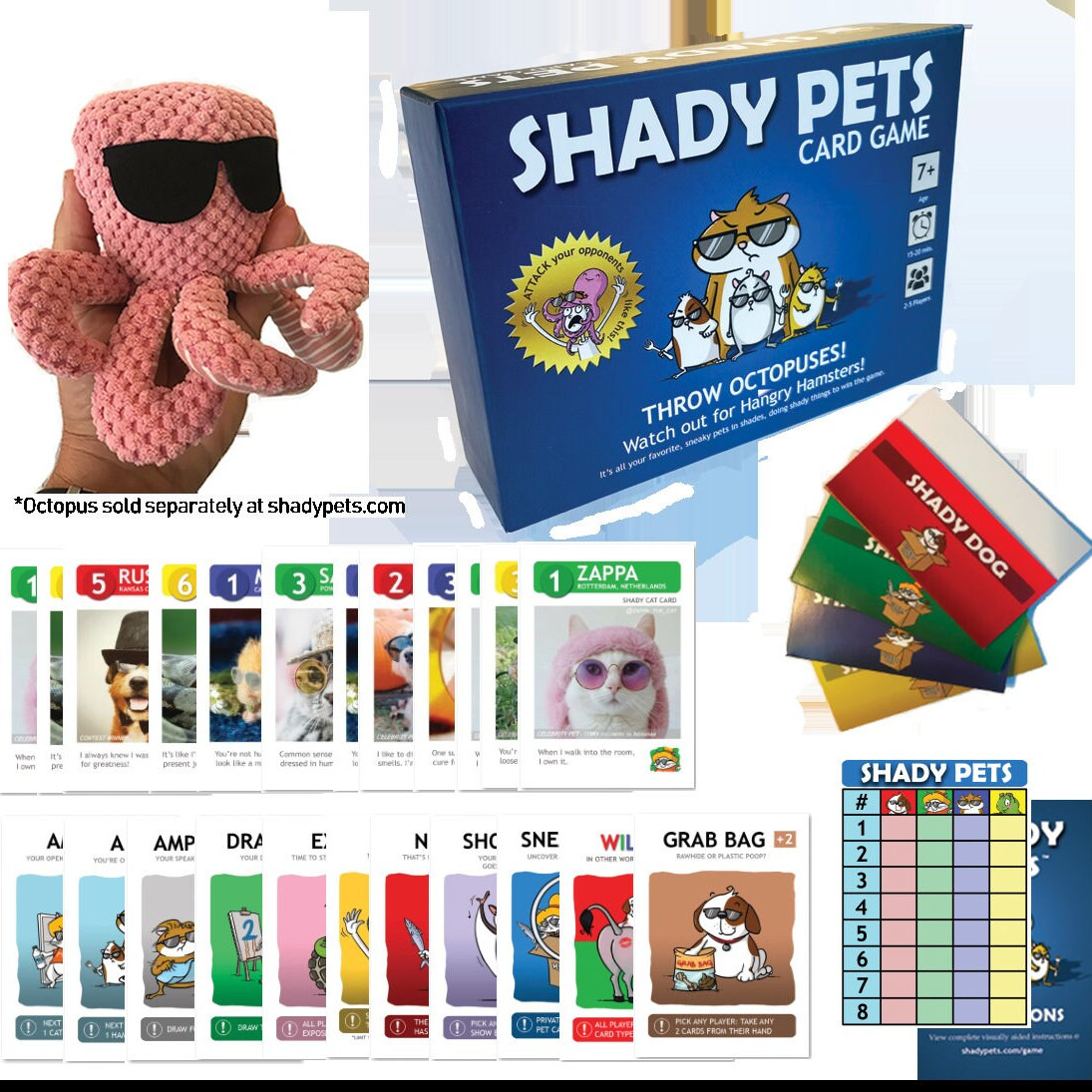 Fun Family Friendly Card Game/shady Pets - Etsy