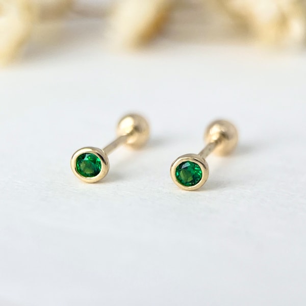 Kids Solid Gold Screw Back Earrings - Etsy