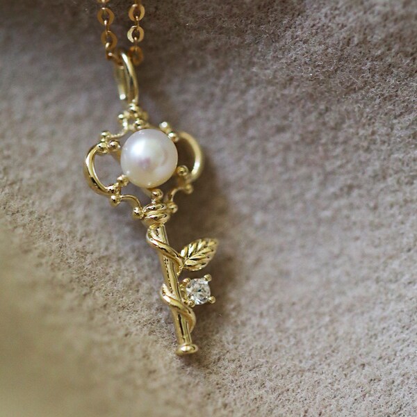 Gold Key Necklace - Etsy