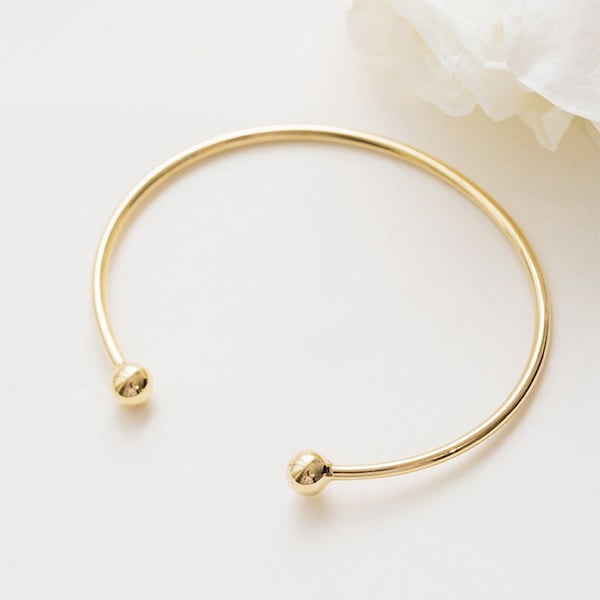 Gold Bangle Bracelet 14k - Etsy