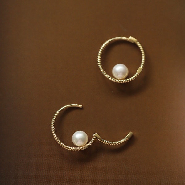 Real Gold Hoop Earrings - Etsy
