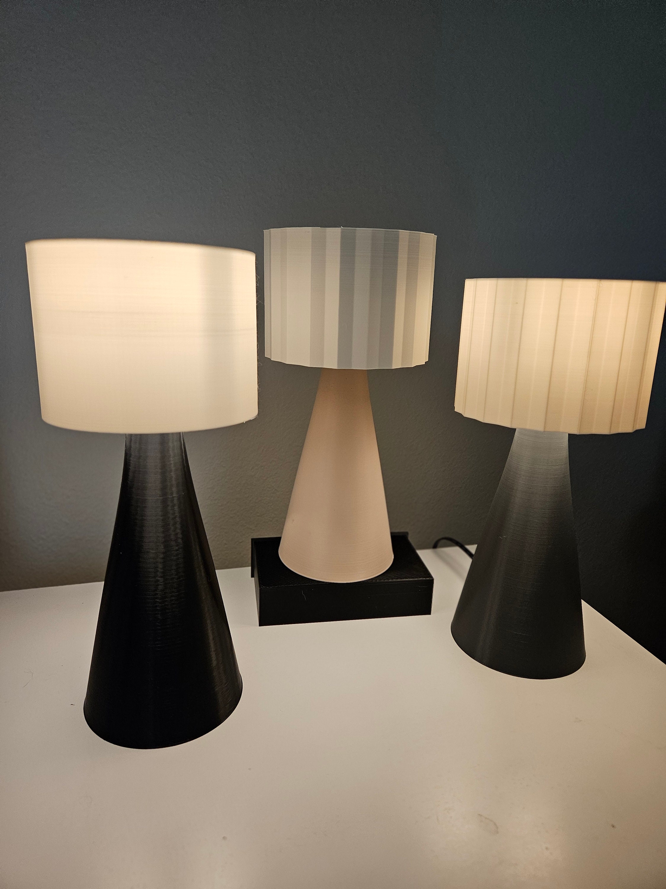 Simple Table Lamp Minimalist Simplistic Lamp With Shade Art Deco Lamp ...