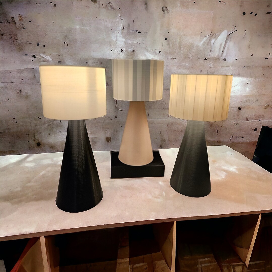 Simple Table Lamp Minimalist Simplistic Lamp With Shade Art Deco Lamp ...