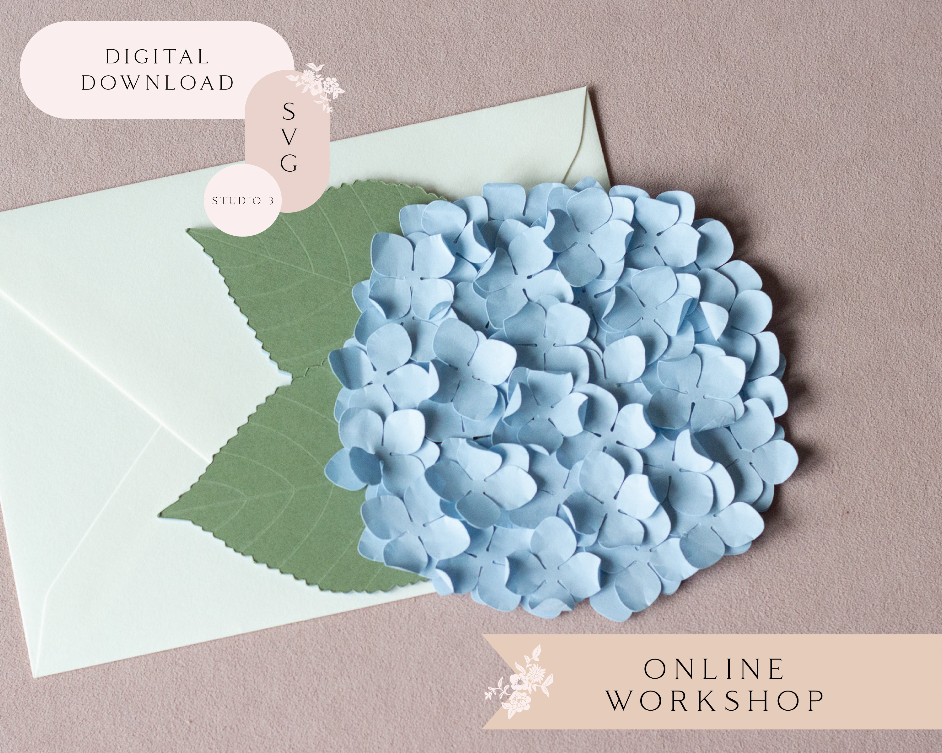 Hydrangea Leaves Template