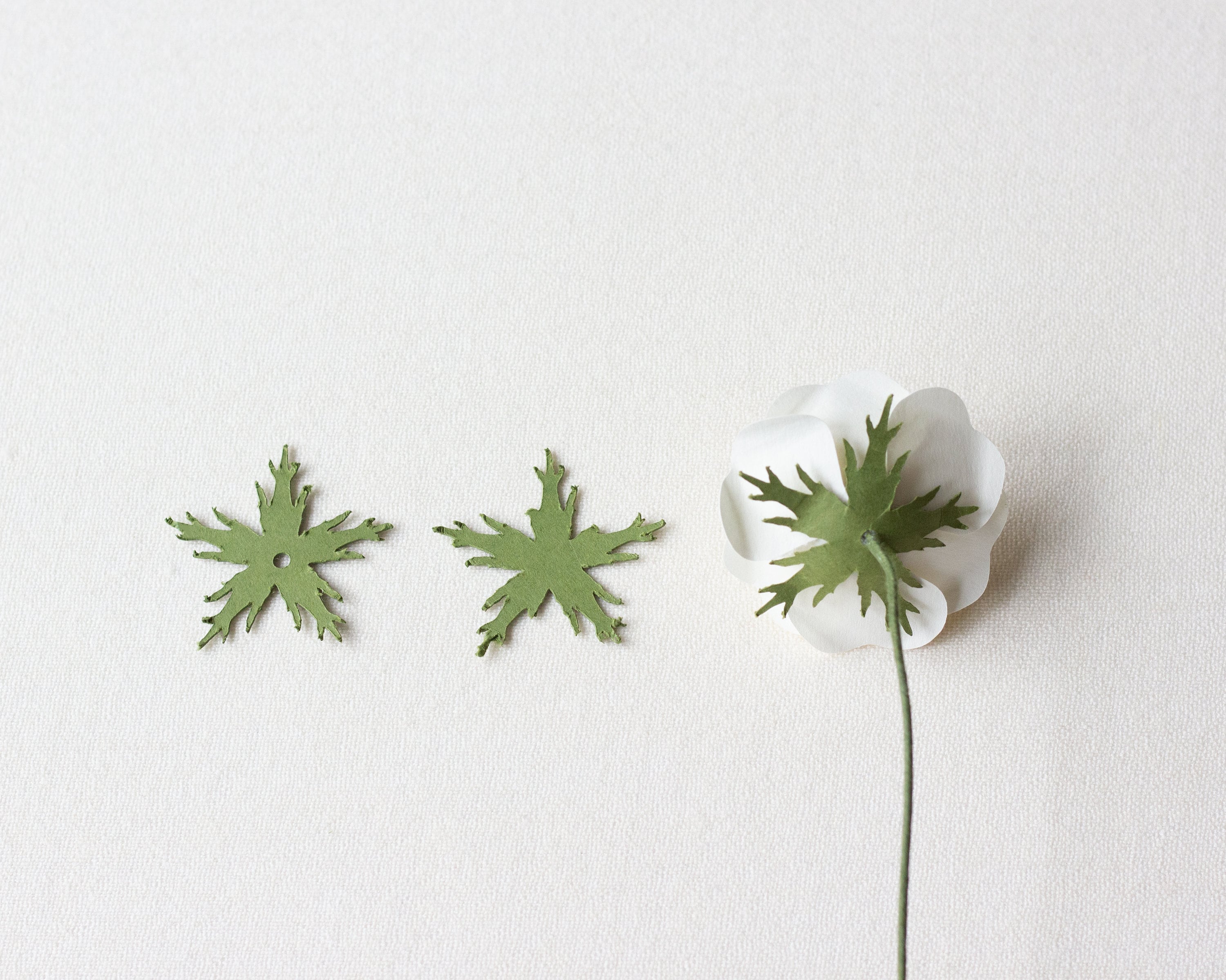 Paper Flower Sepal Template Stemming Base Leaf for Small or | Etsy