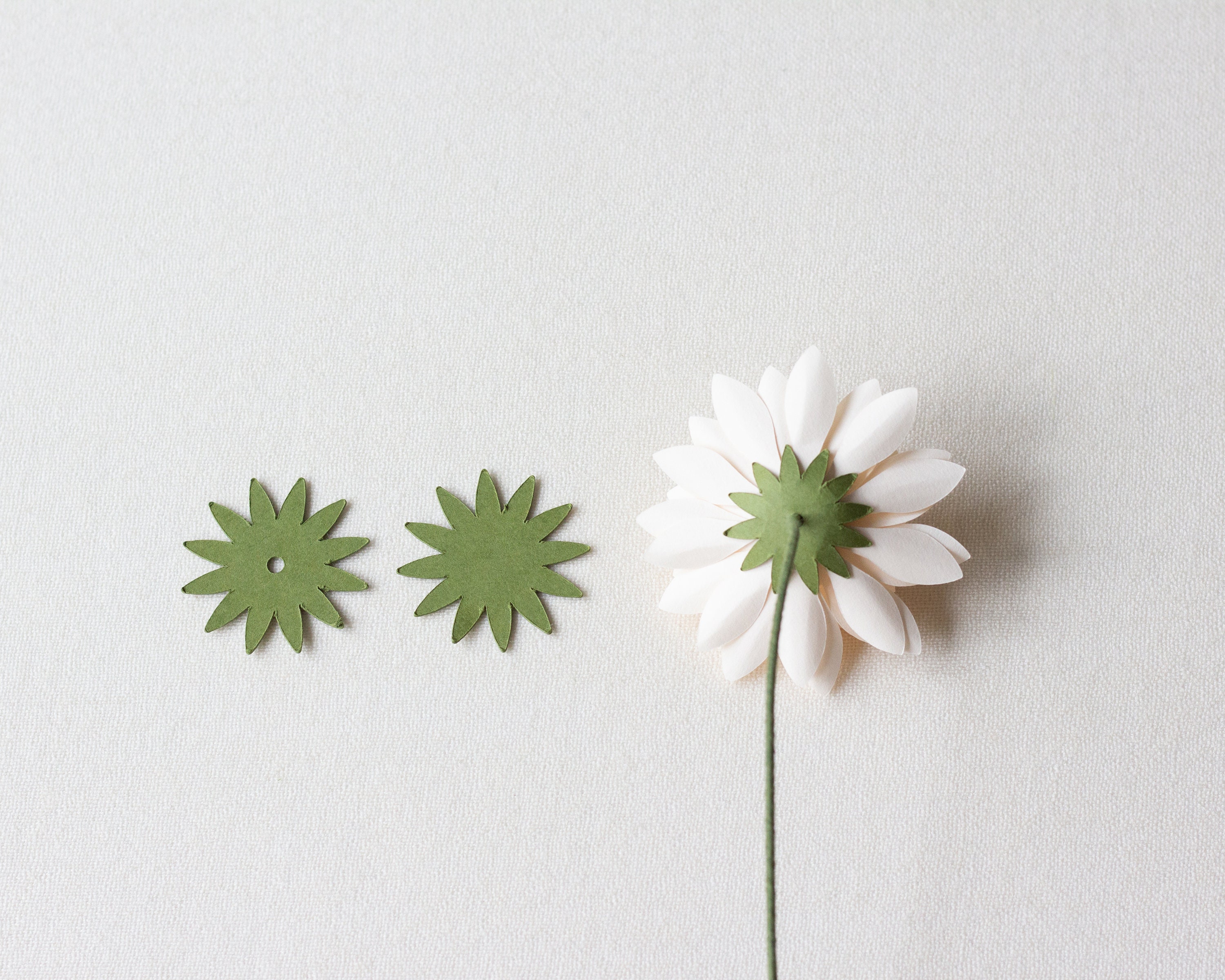 Paper Flower Sepal Template Stemming Base Leaf for small or | Etsy