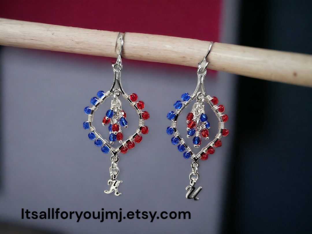 Crimson and Blue in Honor of KU - Etsy