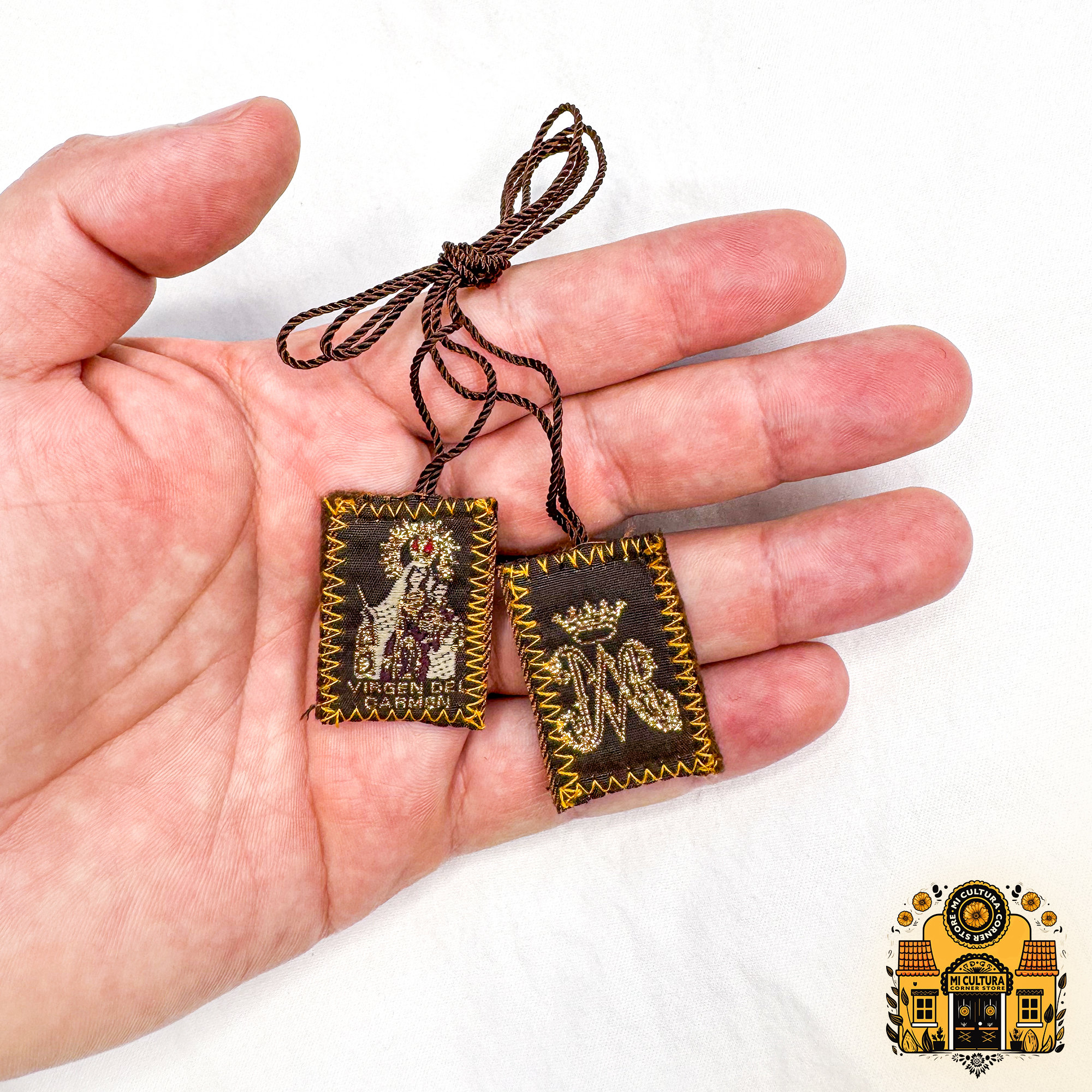 Church SCAPULAR FABRIC VIRGEN Del Carmen And Sacred Heart Of Jesus ...
