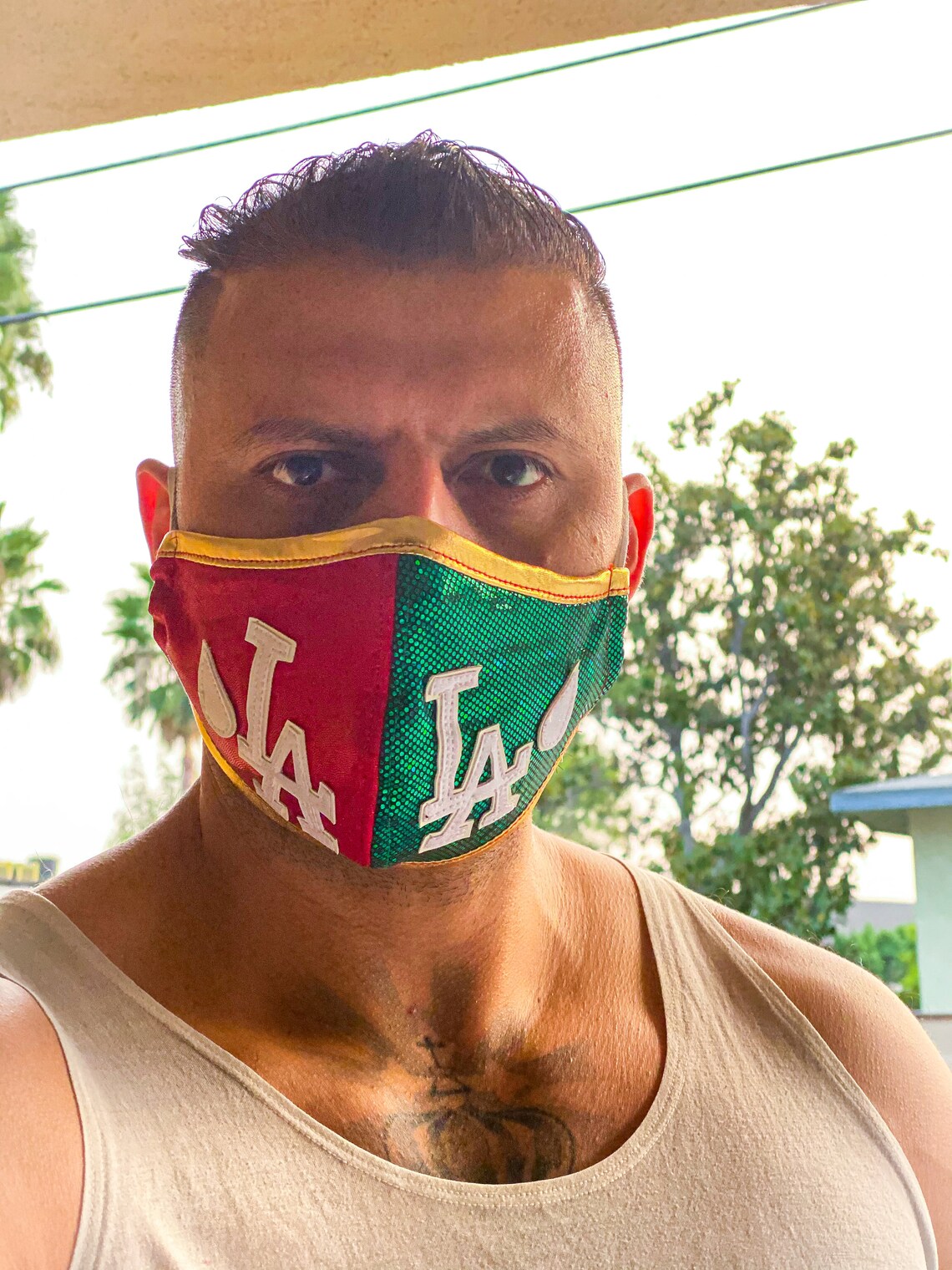 Los Angeles (LA) Dodgers Mexican Tri-color Luchador Wrestler Face Cover ...