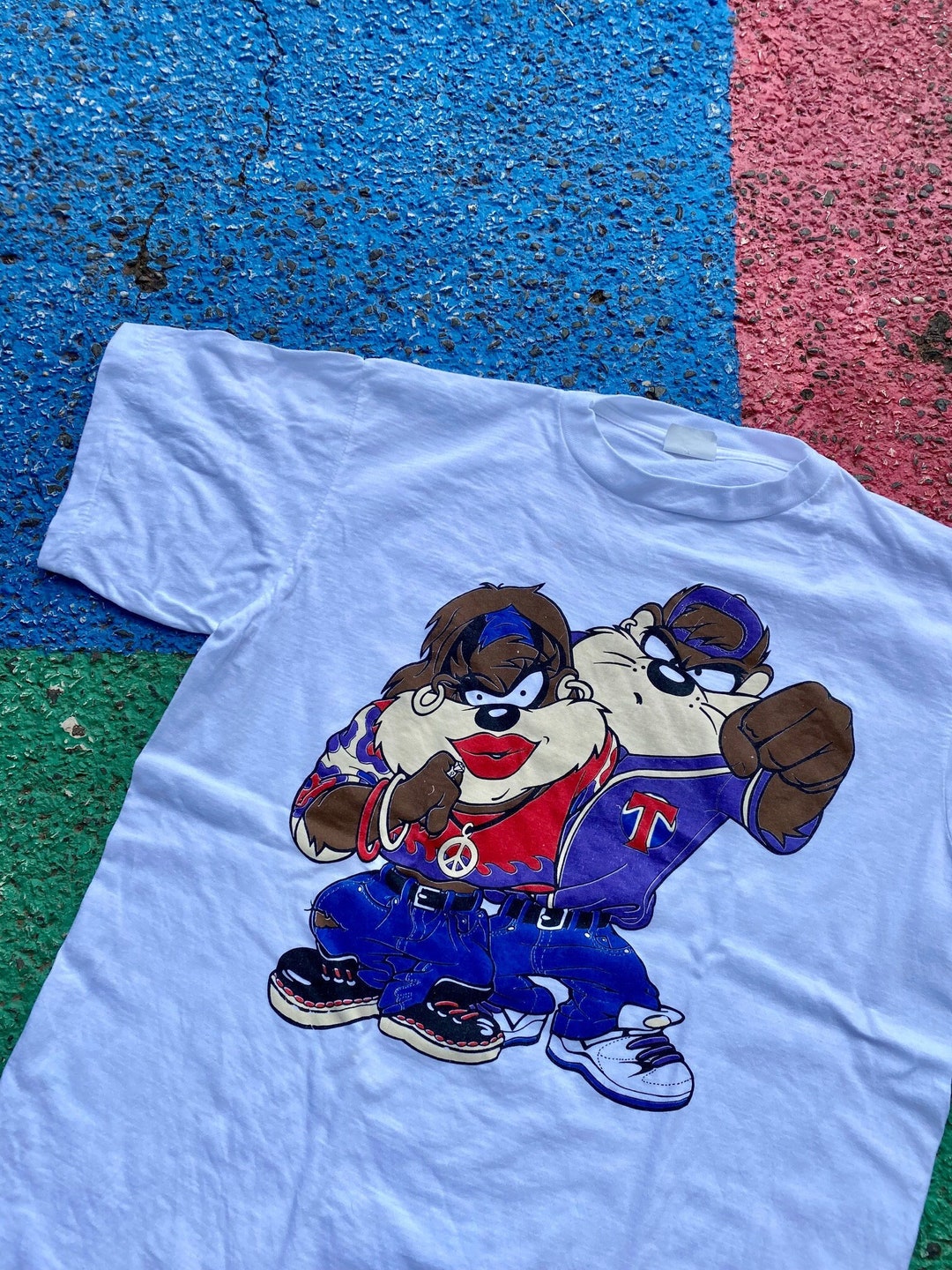 Vintage 90s Tasmanian Devil Looney Tunes Cartoon Taz & She Devil Rare ...