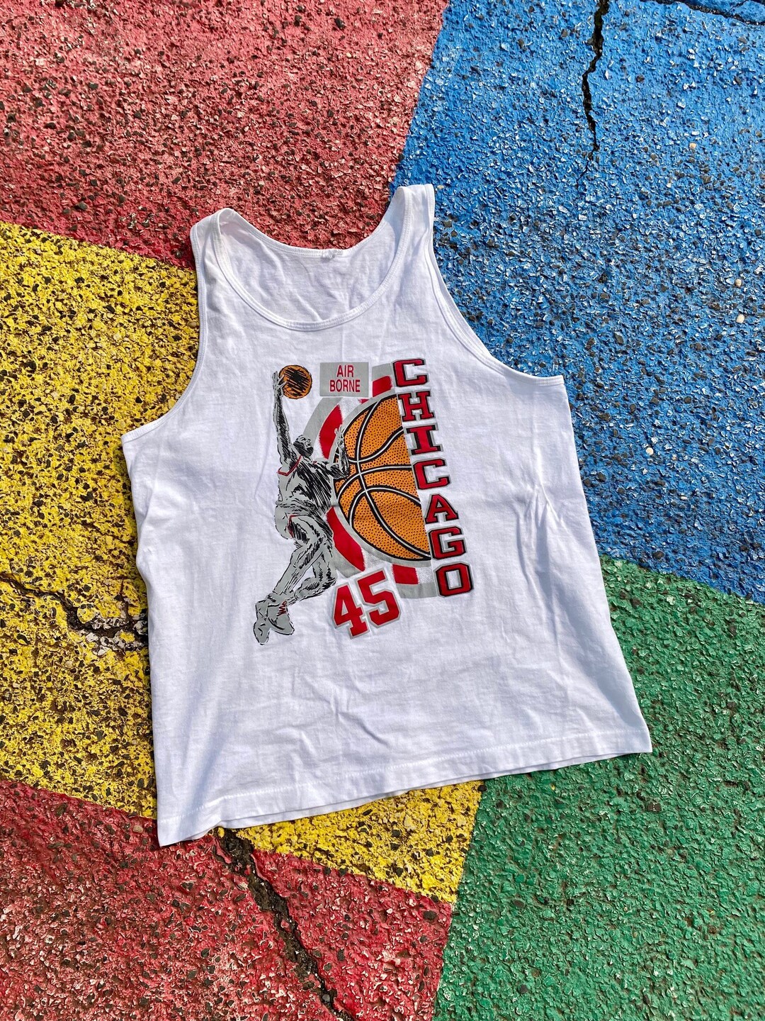 Vintage 90s Michael Jordan Chicago Bulls #45 NBA Basketball Bootleg ...