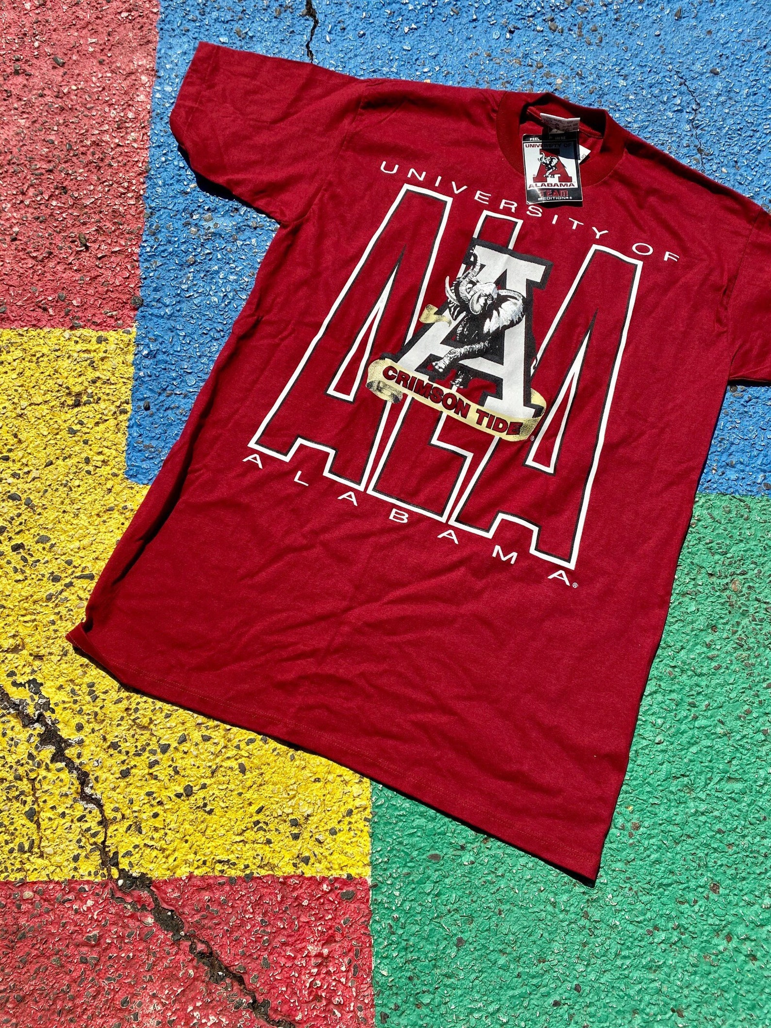 Vintage 90s University of Alabama Crimson Tide NCAA Sportswear Big Al ...
