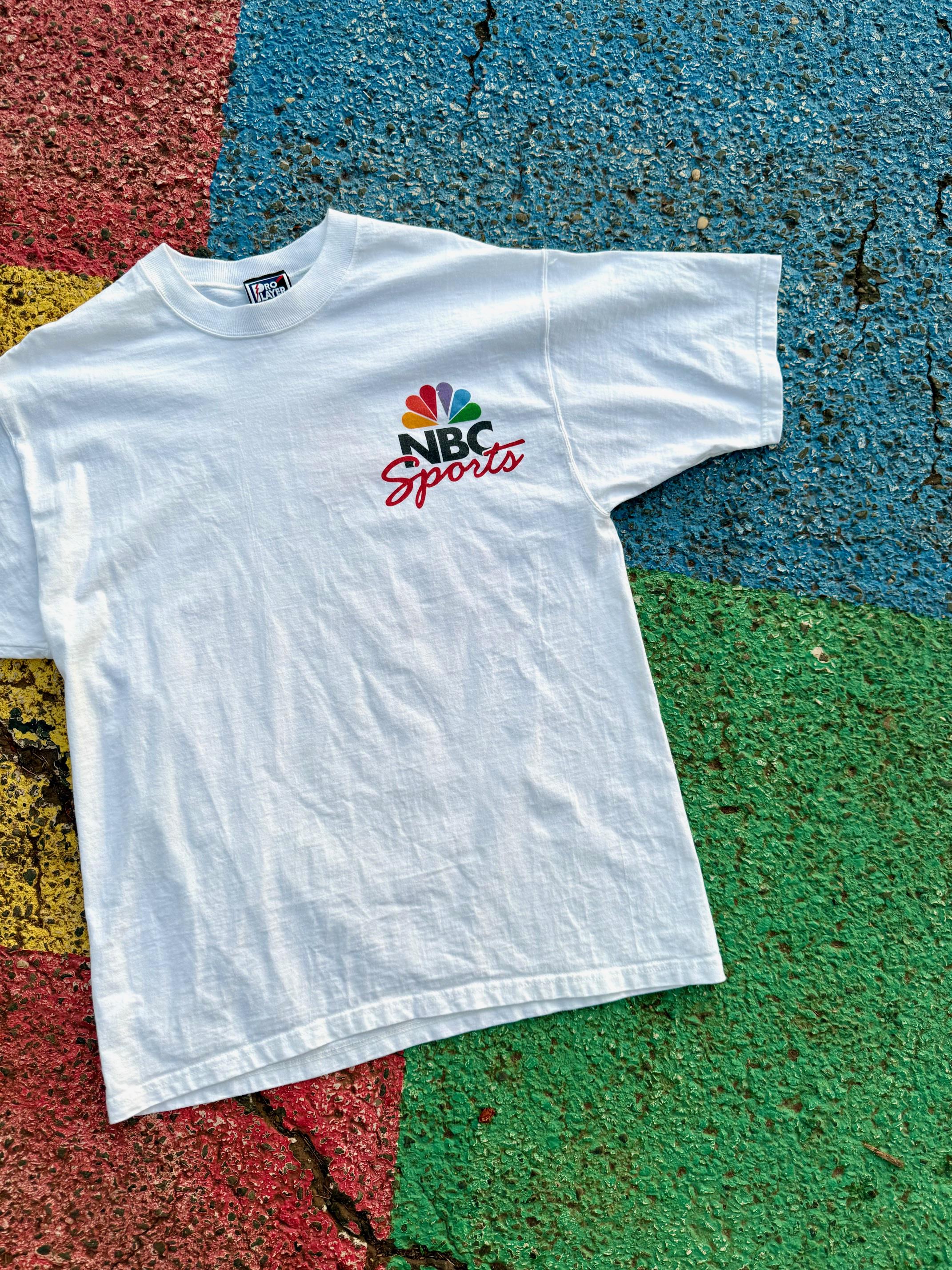 Vintage 90s NBC Sports Peacock Logo TV Promo Pro Player Graphic Shirt ...